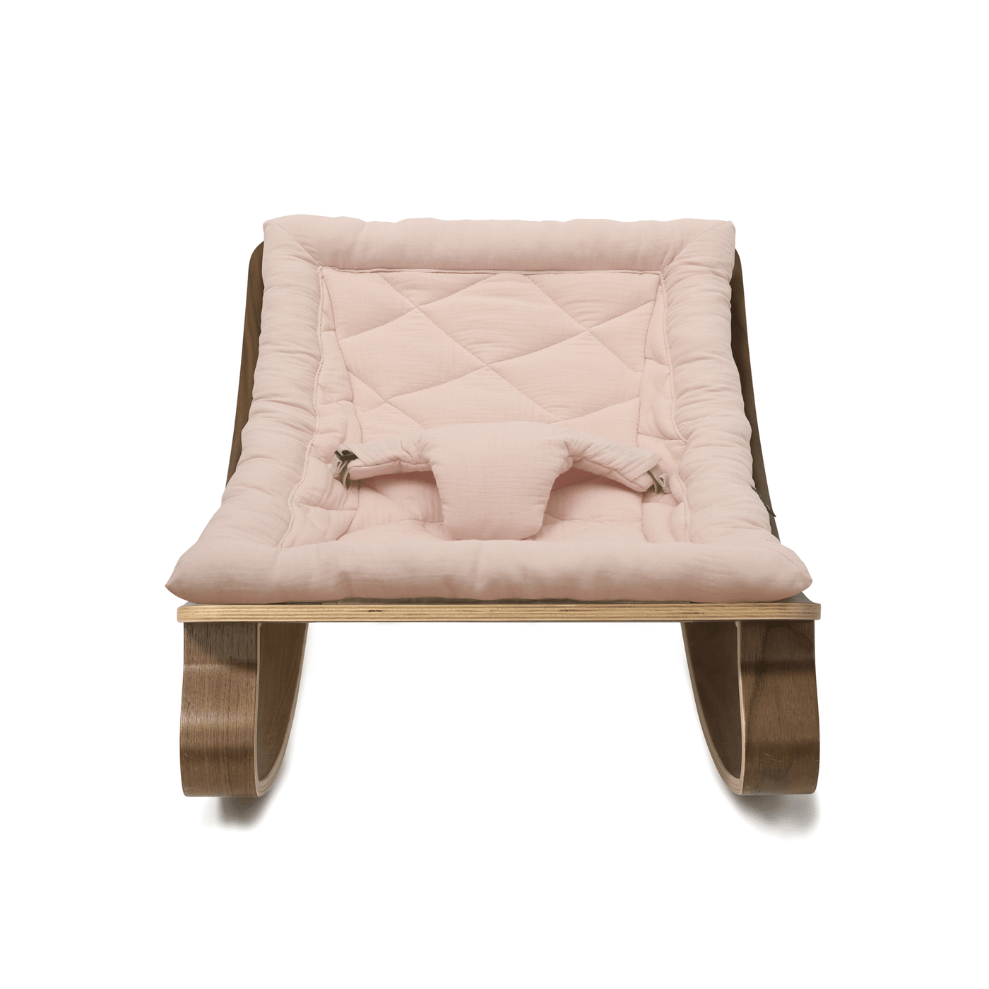 Charlie Crane Levo Baby Rocker - Walnut + Nude Pink Cushion – Josh & Jenna